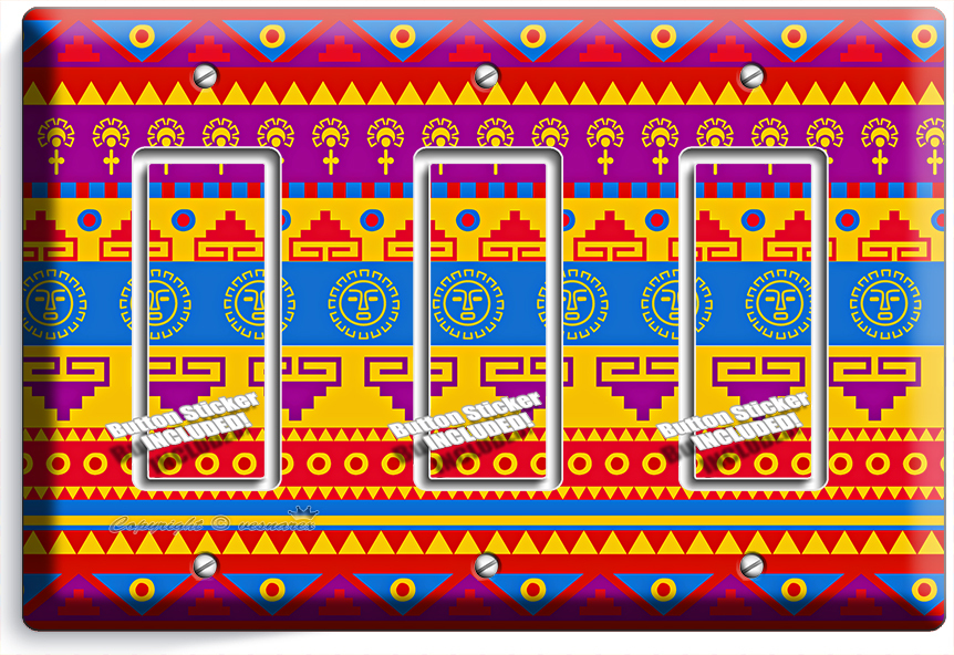 LATIN AMERICAN SOUTHWEST PATTERN LIGHT SWITCH OUTLET WALL PLATE ROOM ...