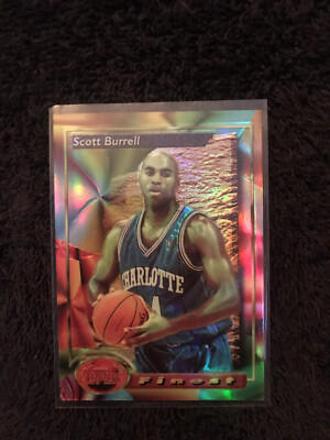 1993-94 Topps Finest Scott Burrell Refractor Rookie RC #178 Hornets | eBay