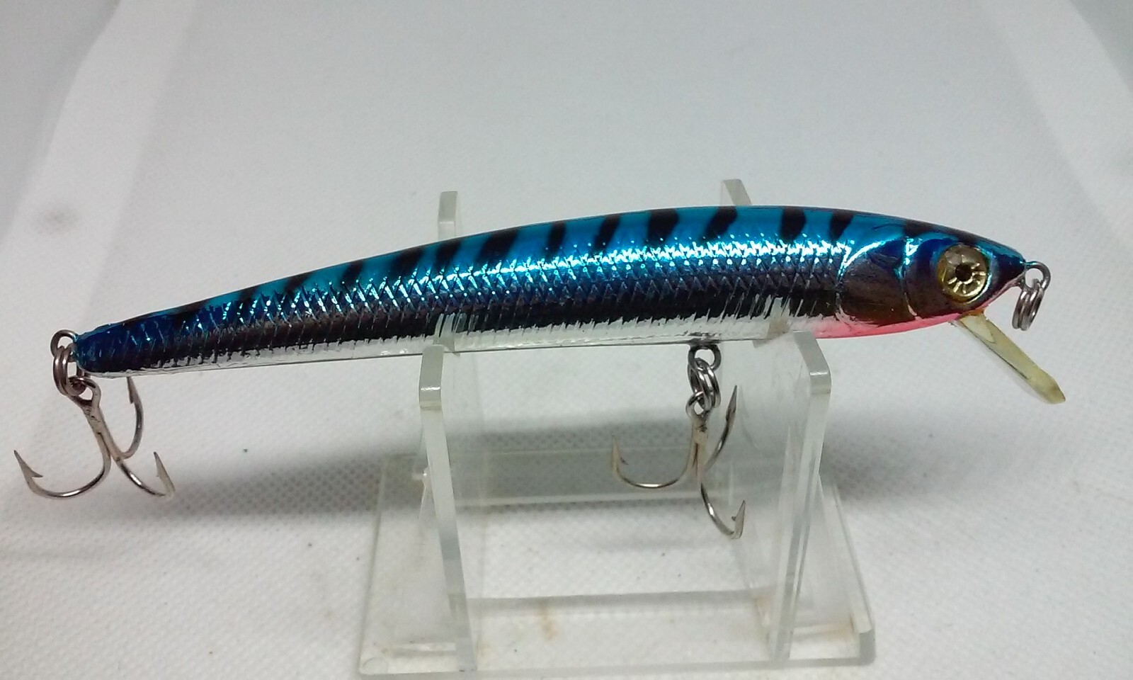 Bagley TOP GUN #4 Blue on Silver Chrome Tiger Stripes F7S 4 1/4 ...