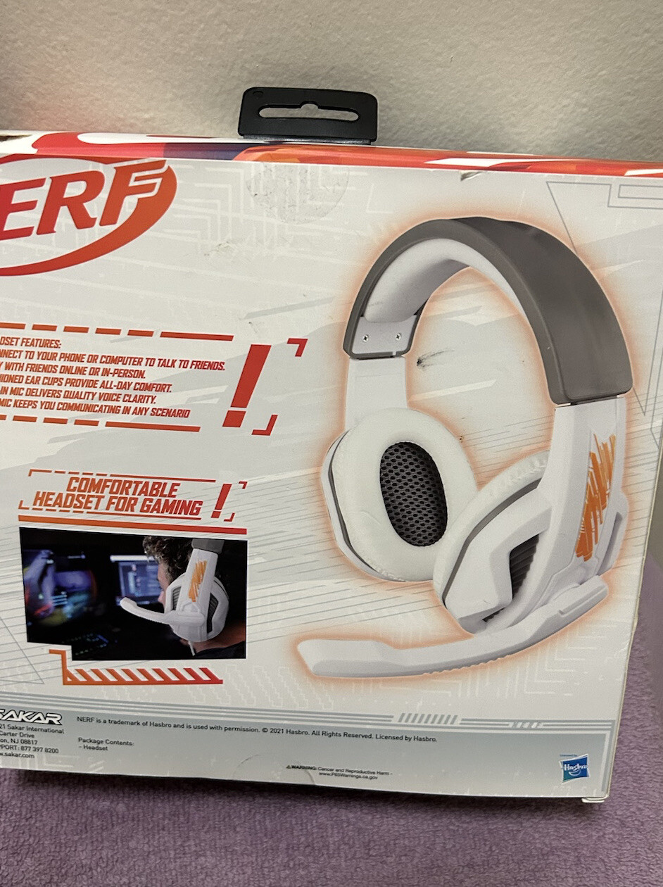 Nerf Headset w/ Communication Mic Connect to Computer & Phone GAM83056A ...