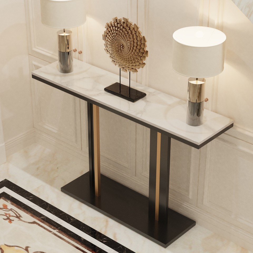 47" Modern Luxury Console Table Entryway Hallway Display Stand Lounge ...