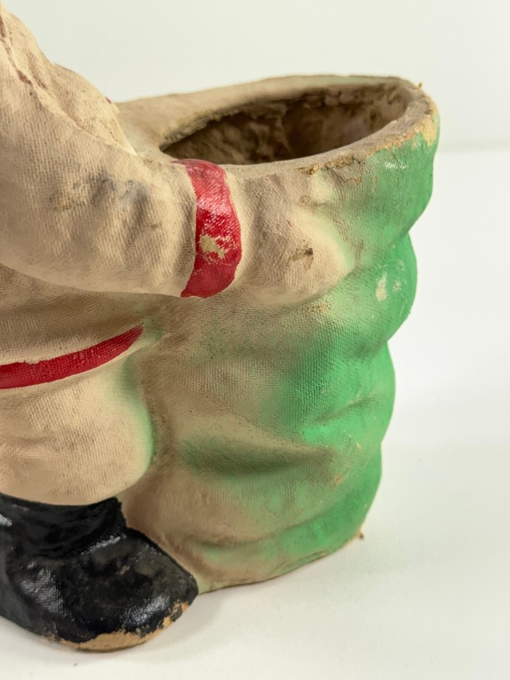 vtg 30s 40s Paper Mache Pulp Santa Clause Candy Container Christmas | eBay