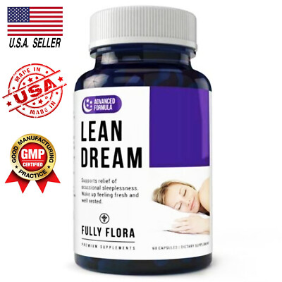 Lean Dream Natural Sleep Aid Stress Relief Melatonin & Magnesium 60 ...