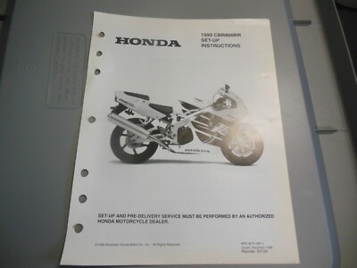1999 Honda CBR900 CBR 900 Factory Setup Instructions | eBay