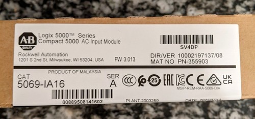 Allen Bradley 5069-IA16 /A 5069 CompactLogix Compact I/O 16-Ch 120 ...