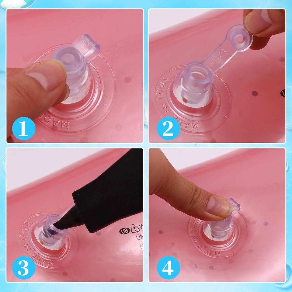 3 Pieces Inflatable Heart Pool Float, 47.3 X 39.4 Inch Glitter Inflatable Swim R | eBay Australia