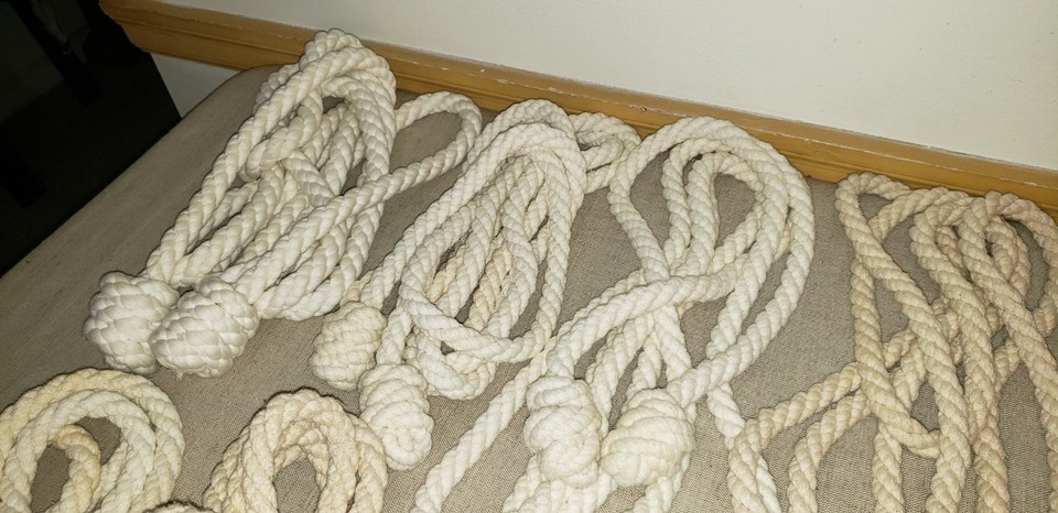 LOT OF 10 MONK CLERGY SERVER ROPE CINCTURES WHITE SEE DESCRIPTION FOR ...