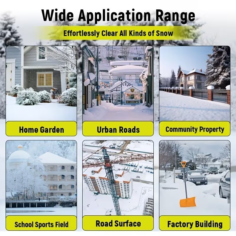 Portable Electric Snow Blower Push-Type Snow Shovel Foldable Snow ...