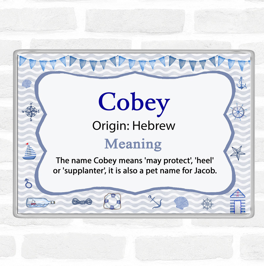 Cobey Name Meaning Jumbo Fridge Magnet Nautical | eBay UK