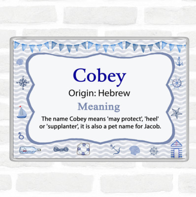 Cobey Name Meaning Jumbo Fridge Magnet Nautical | eBay UK