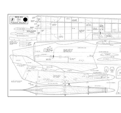Amazing Grace Canard Slope Soarer 64" RC Model Airplane Printed Plans ...