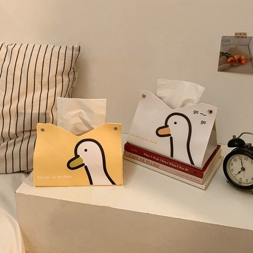 Cute Tissue Case Duck Car Tissue Box Creative Napkin Storage Case ...