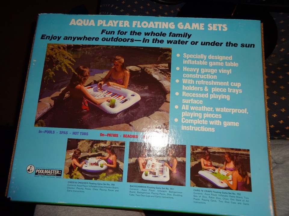 FLOATING CARD 'N' CRAPS FLOATING GAME SET AQUA PLAYER BY POOLMASTER ...