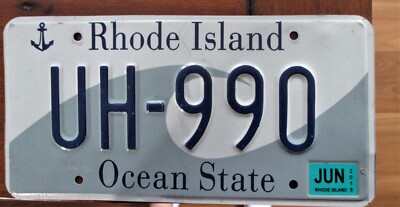 2019 RHODE ISLAND ANCHOR WAVE LICENSE PLATE # UH 990 VERY NICE | eBay