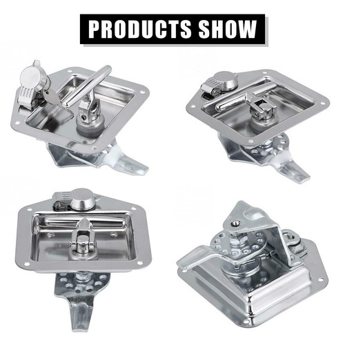 2X Folding T-Handle Lock Latch Trailer Truck Camper Tool Box Stainless ...