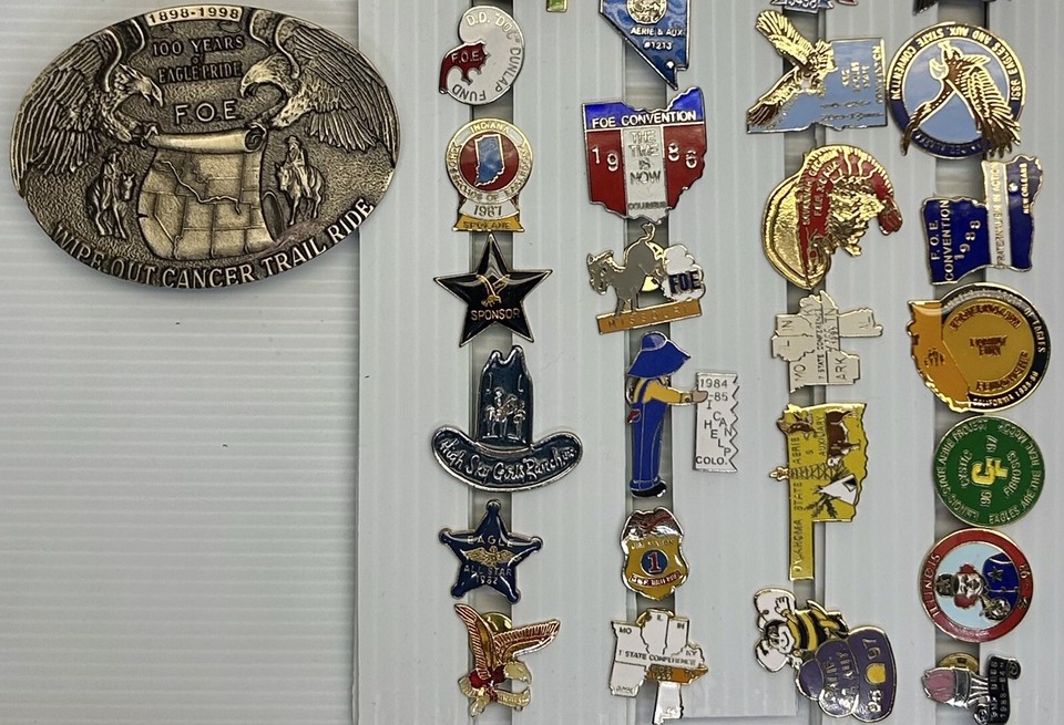 Set 50 Different Fraternal Order of the Eagles FOE Pins with 1 F.O.E ...
