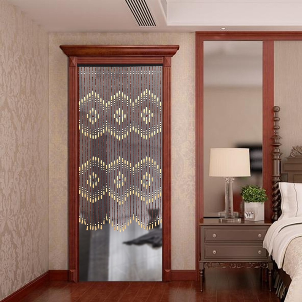 Wooden Curtain Beads String Door Room Blind Screen Window Line Divider ...