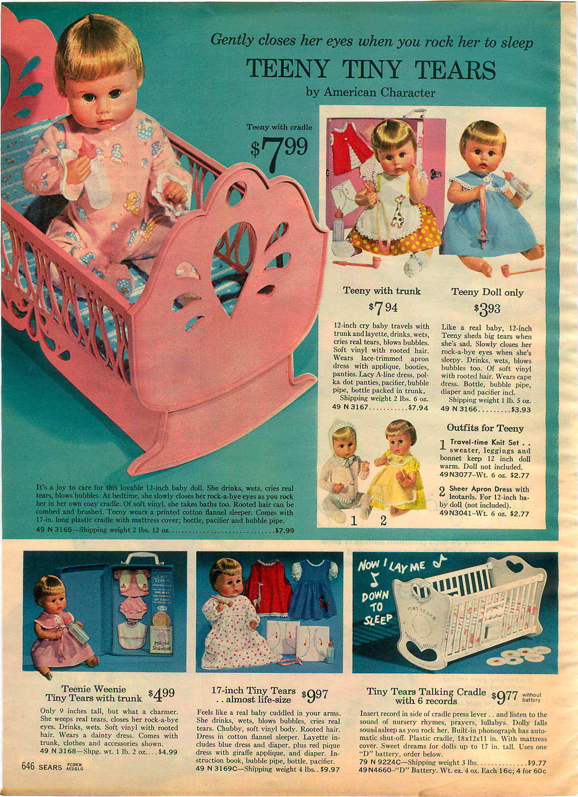 1965 ADVERT Imported Italian Italy Dolls Tina Kitty Sheila Angelica ...