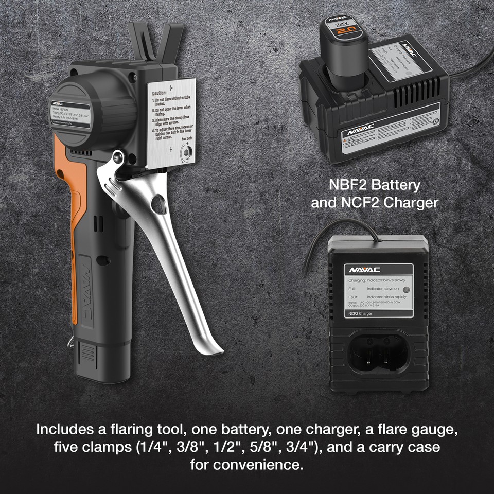 NAVAC NEF6LM BreakFree Power Flaring Tool | 3/4" Max OD | HVAC Flaring ...