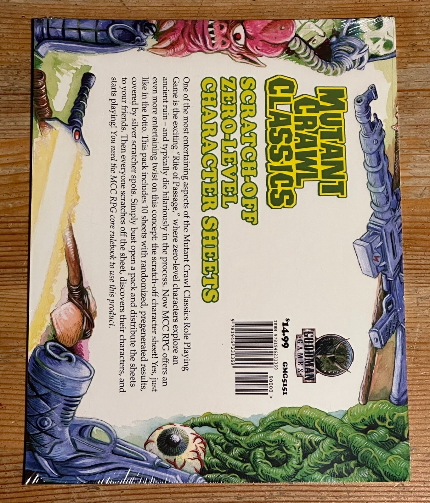 Mutant Crawl Classics RPG, Scratch Off Character Sheet, Sealed/Mint | eBay.de