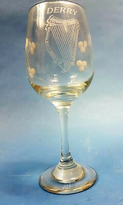 🌟 Derry Harp Sherry Wine Glass Set of 2 Wine Glasses Ireland Pair of ...