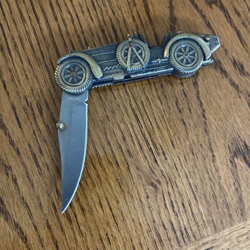 Vintage AUTOMOBILE Touring Car Silver Single Blade Pocket Knife | eBay