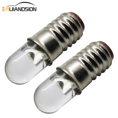 DC 3V 6V 12V 24V E5 Screw Mini LED Model Railway Light Toy Bulb White ...