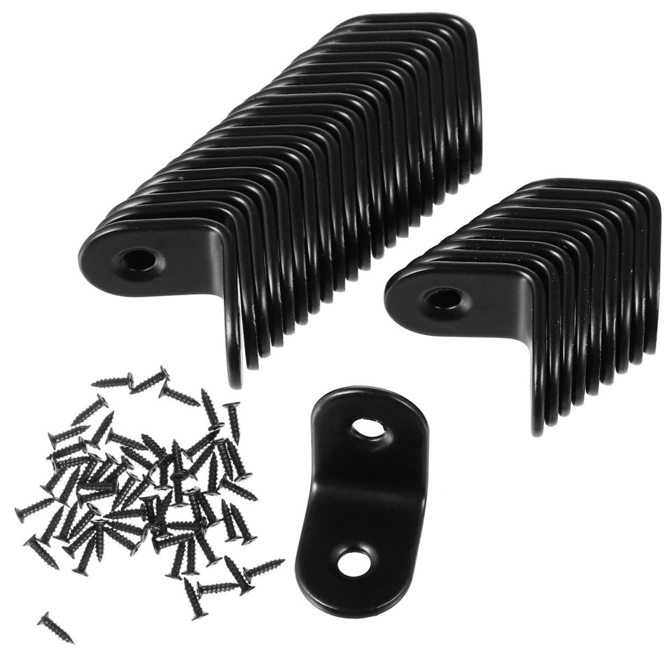 30 Pcs Black Corner Code Metal Shelf Heavy Duty Bracket for Cabinet ...