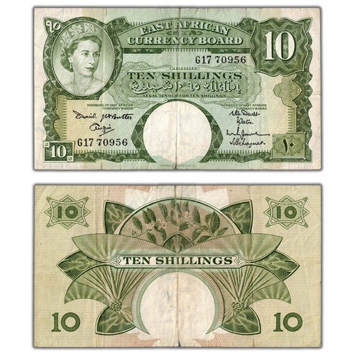 East Africa (1961-63) 10 Ten Shillings Note P #42a - Tape Repaired | eBay