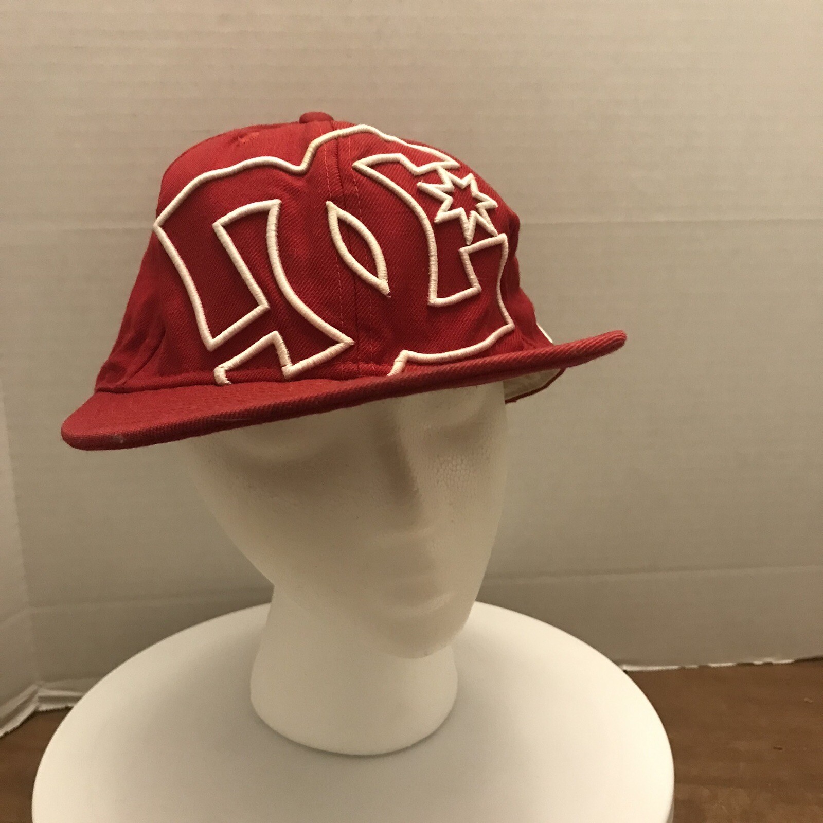 New Era 59Fifty DC Logo Hat Cap Red Snapback 100% Woo… - Gem