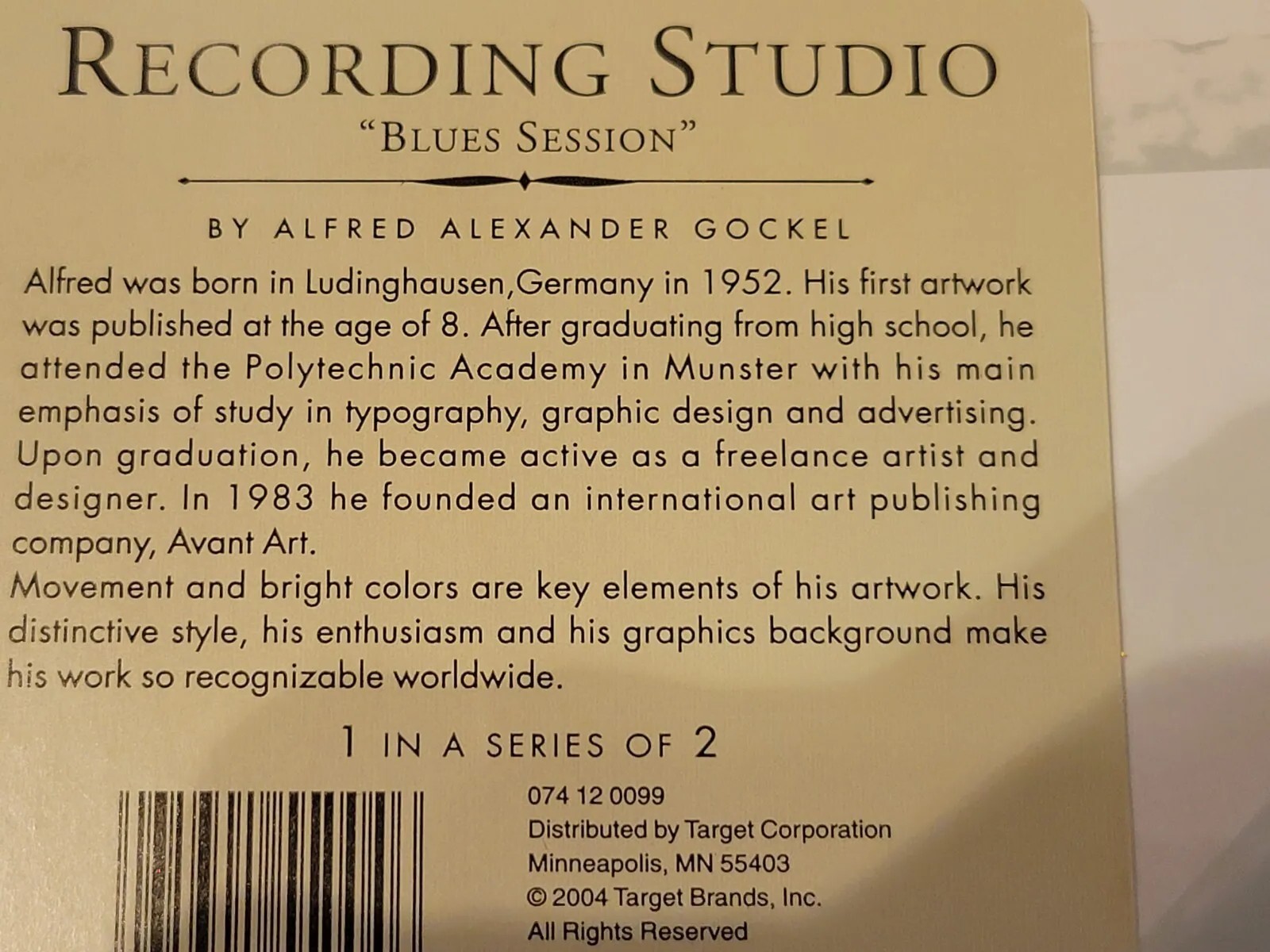 Alfred Alexander Gockel Framed Abstract Art Print Blue's Session 15×15 ...