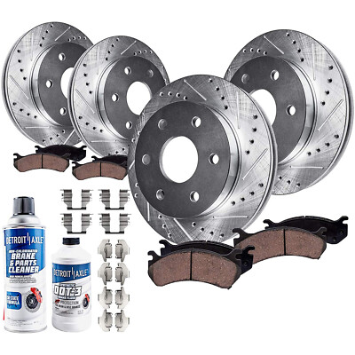 Front Rear Drilled Rotors + Brake Pads for Nissan Frontier Xterra ...