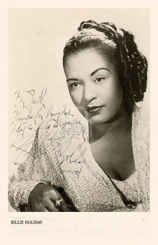 Billie Holiday Signed Autograph RPPC Photo Postcard COPY | eBay