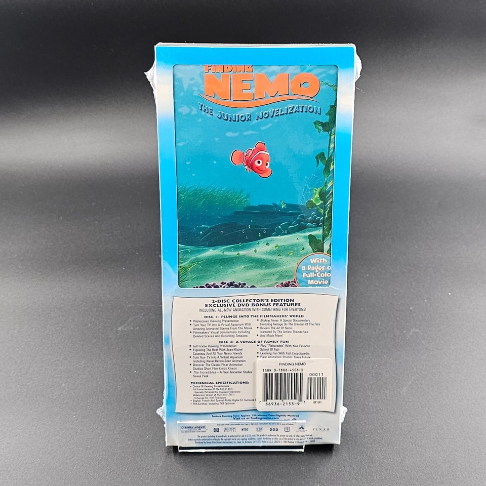 FINDING NEMO 2-Disc DVD Collectors Edition 128 Page BONUS BOOK Long Box ...
