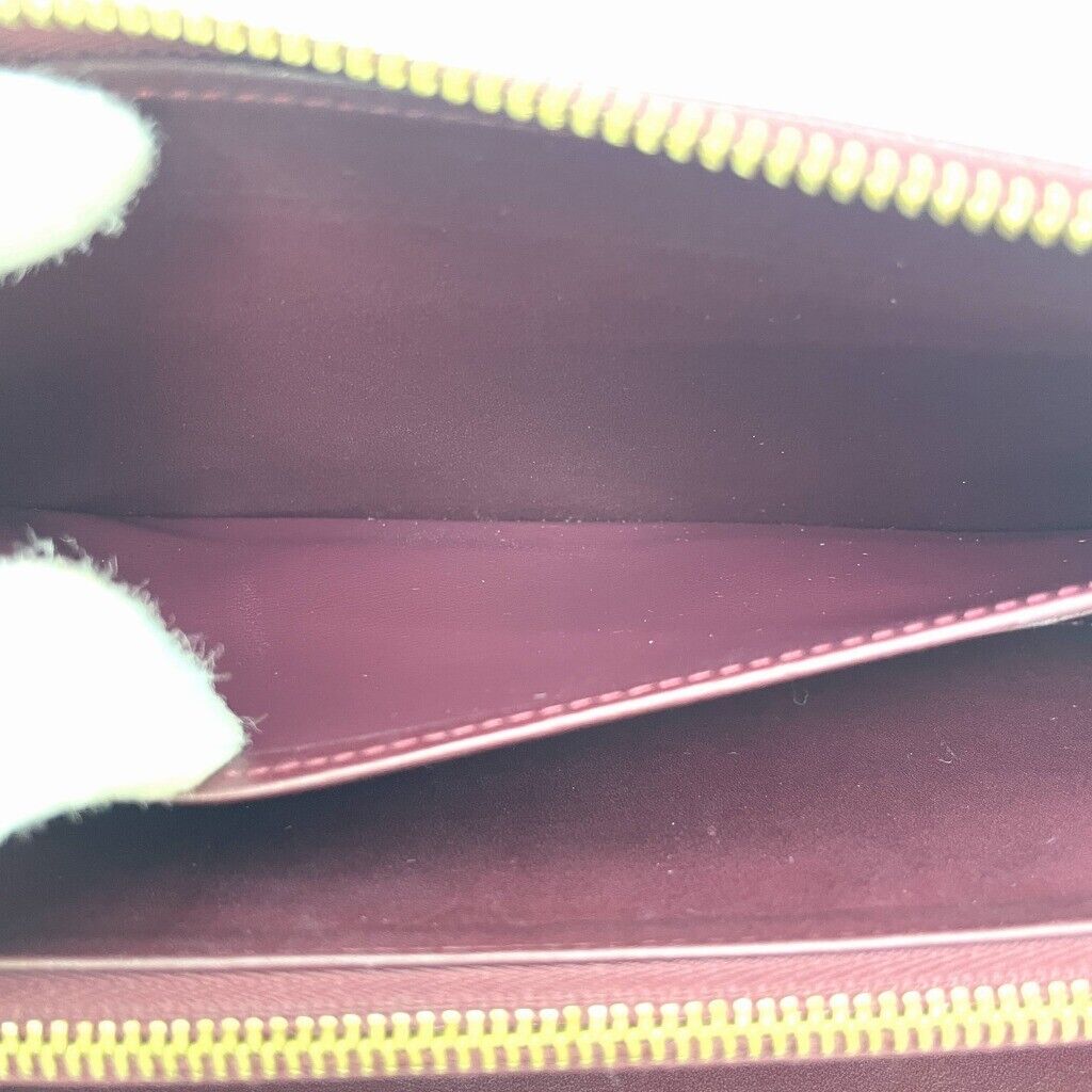 Louis Vuitton Vernis Zippy Wallet Long Purse Wine Red M91536 Louis Vuitton Vernis Zippy Wallet Long Purse Wine Red M91536