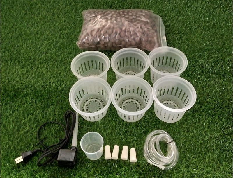 Square Hydroponic Site Grow Kit 6 Holes Plant System Grow Kit with Nest ...