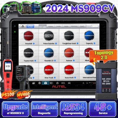 2024 Autel MaxiSYS MS909 CV Upgraded MS908CV Heavy Duty Truck ...