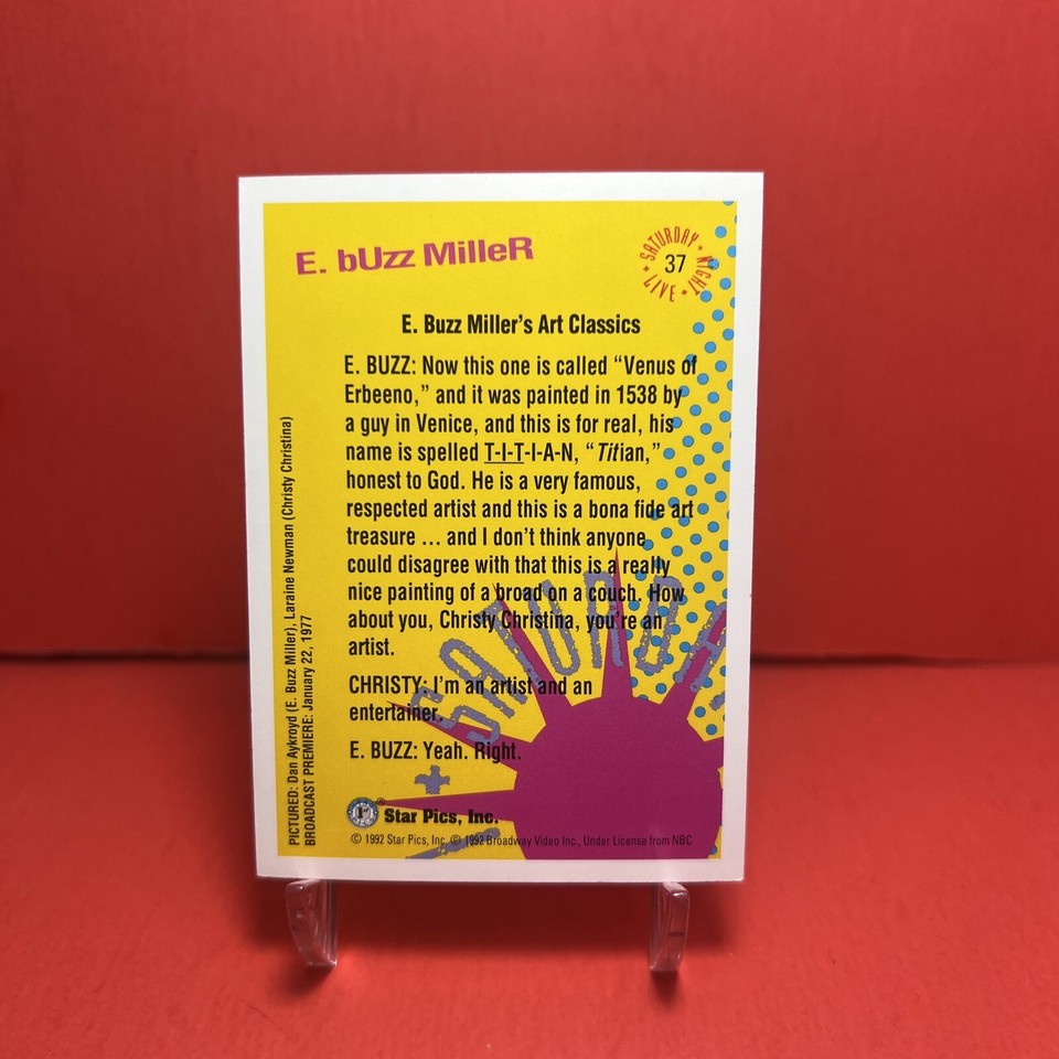 1992 Star Pics Saturday Night Live E. Buzz Miller #37 VG🦄 | eBay