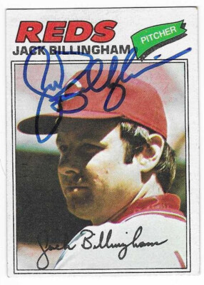 JACK BILLINGHAM 1977 TOPPS AUTOGRAPHED SIGNED # 512 CINCINNATI REDS | eBay