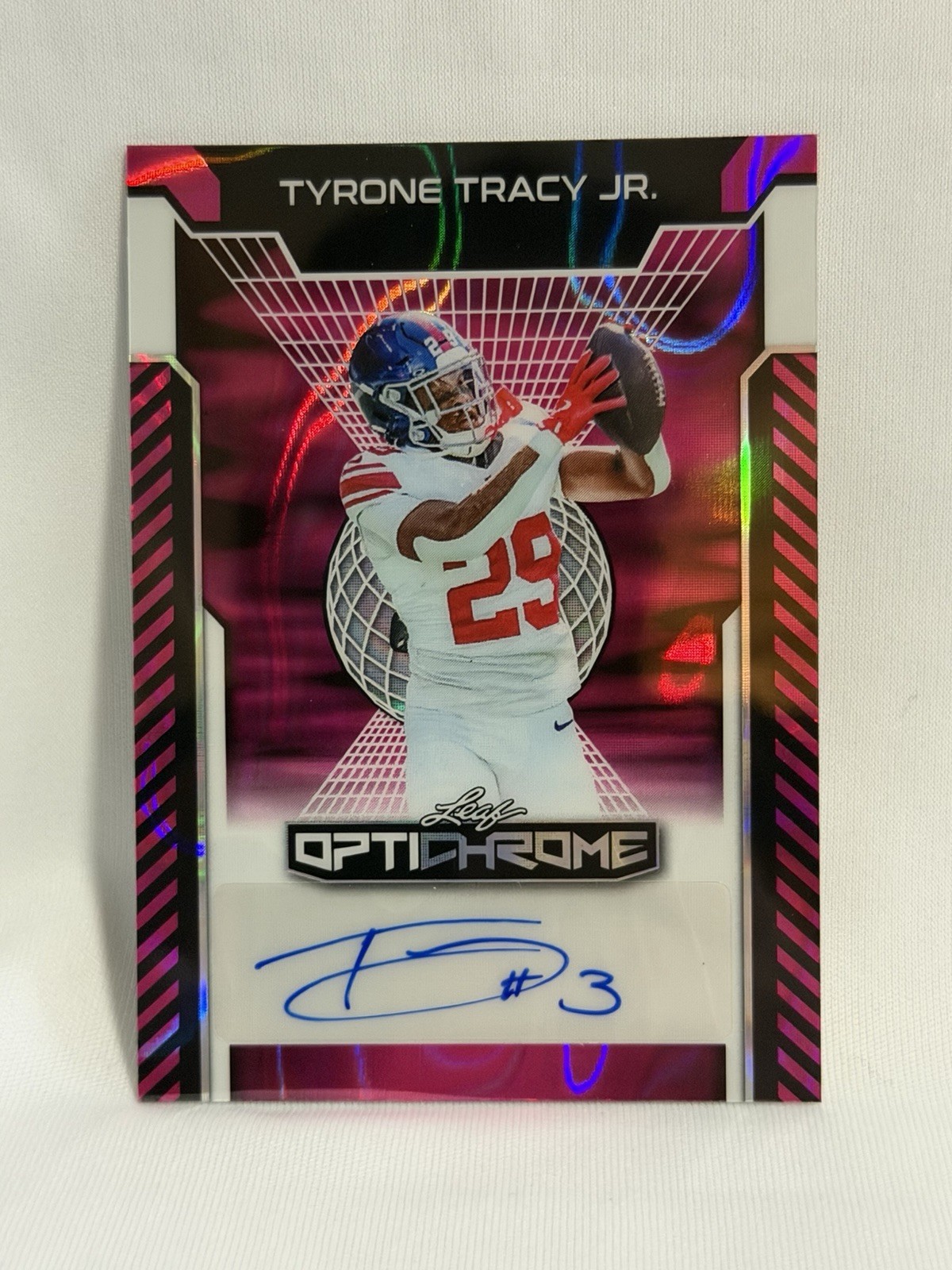 Tyrone Tracy Jr. 2025 Leaf Optichrome #253 Lava Pink /1 Price Guide ...