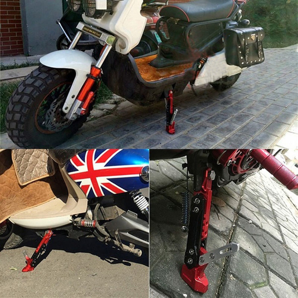 Universal Adjustable Aluminum Alloy Motorcycle Side Stands Kickstand ...