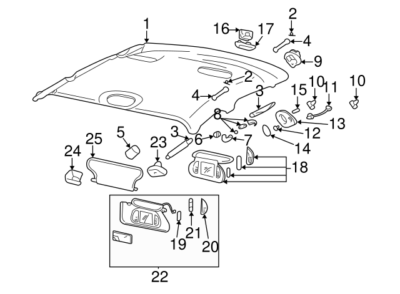GM # 88952869 RIGHT ( PASS ) SIDE GRAY SUNVISOR SUPPORT * NEW / OE * | eBay