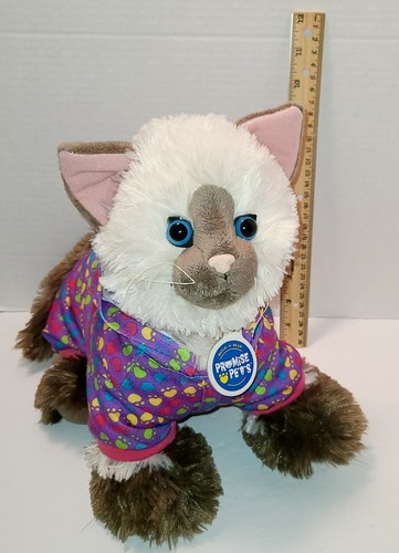 Build A Bear Promise Pets Kitty Cat with Outfit Purrs and Meows Ivory ...