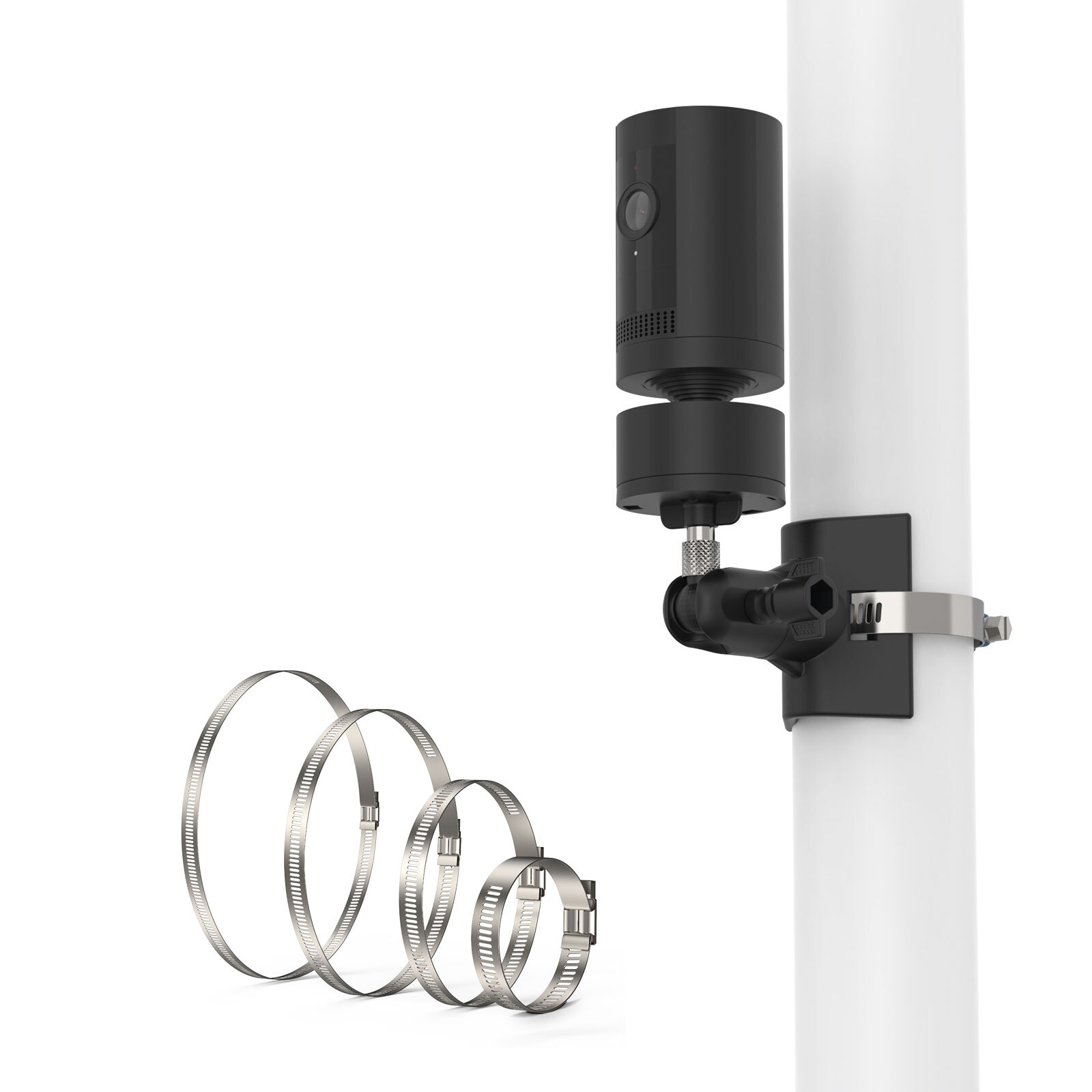 Pole/Railing Mount for Ring Pan-Tilt Mount Outdoor 360°Adjustable ...