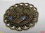 steampunk brooch badge bronze mechanical clockwork cogs gearwheels ...