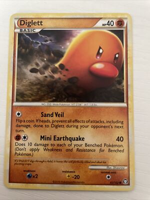 Pokémon TCG Diglett HS-Triumphant 61/102 Regular Common | eBay