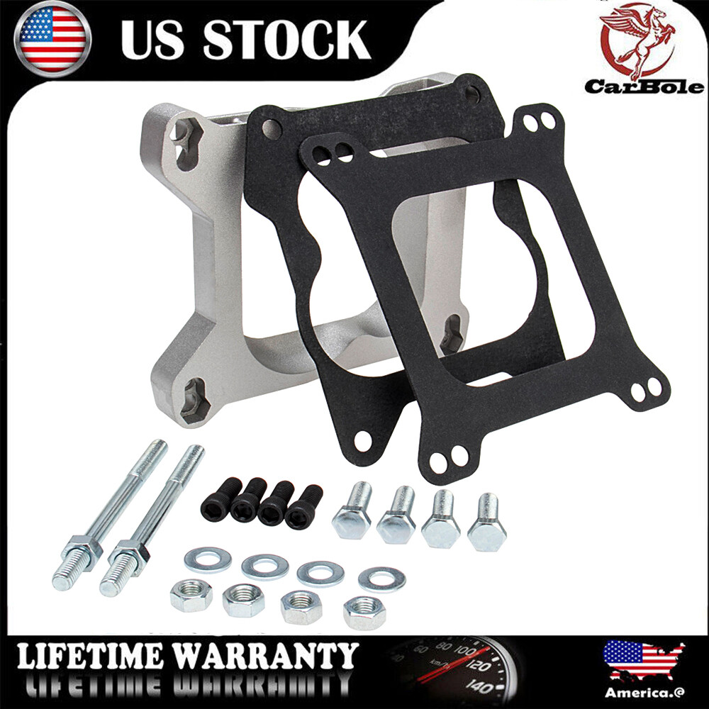 Carb Carburetor Adapter Plate 4bbl Quadrajet Holley Carter Edelbrock 3/ ...