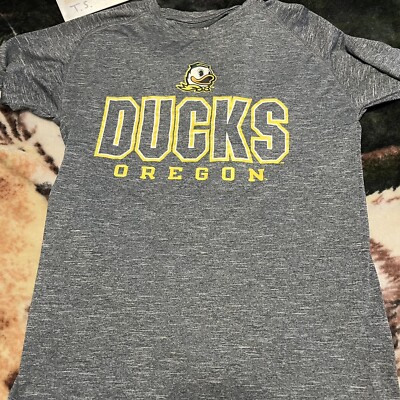 Oregon Ducks Grey Shirt Mens Size M Football UO Puddles Head Logo NCAA ...