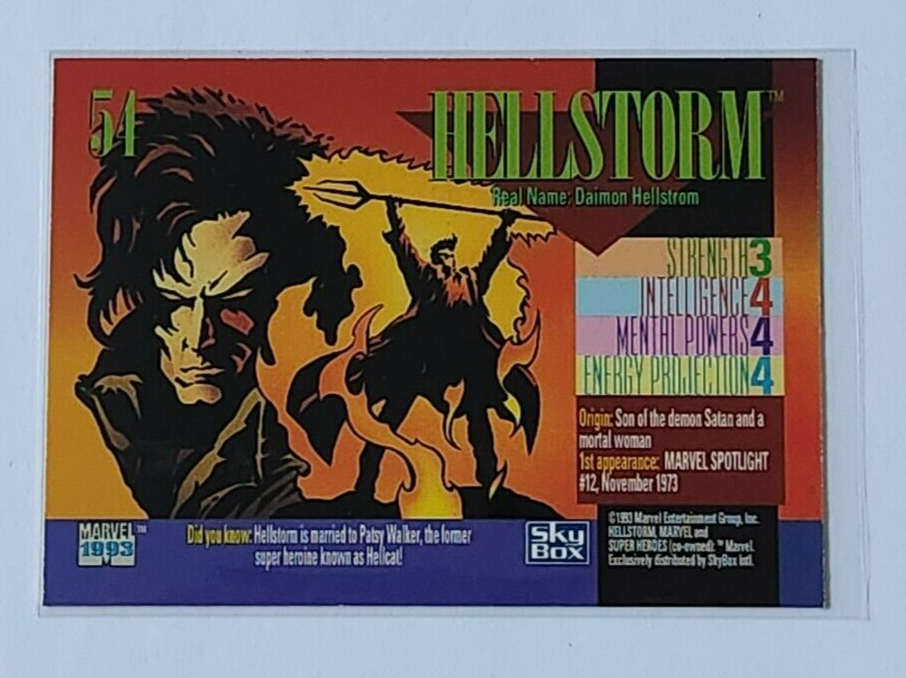 MARVEL 1993 DC COMICS HELLSTORM GAME CARD | eBay