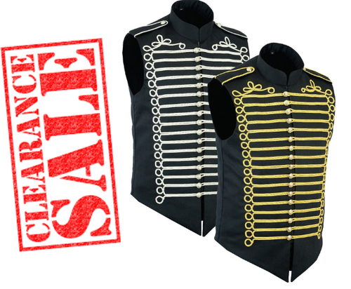 CLEARANCE Mens Military Hussar Drummer Festival Sleeveless Parade Vest ...
